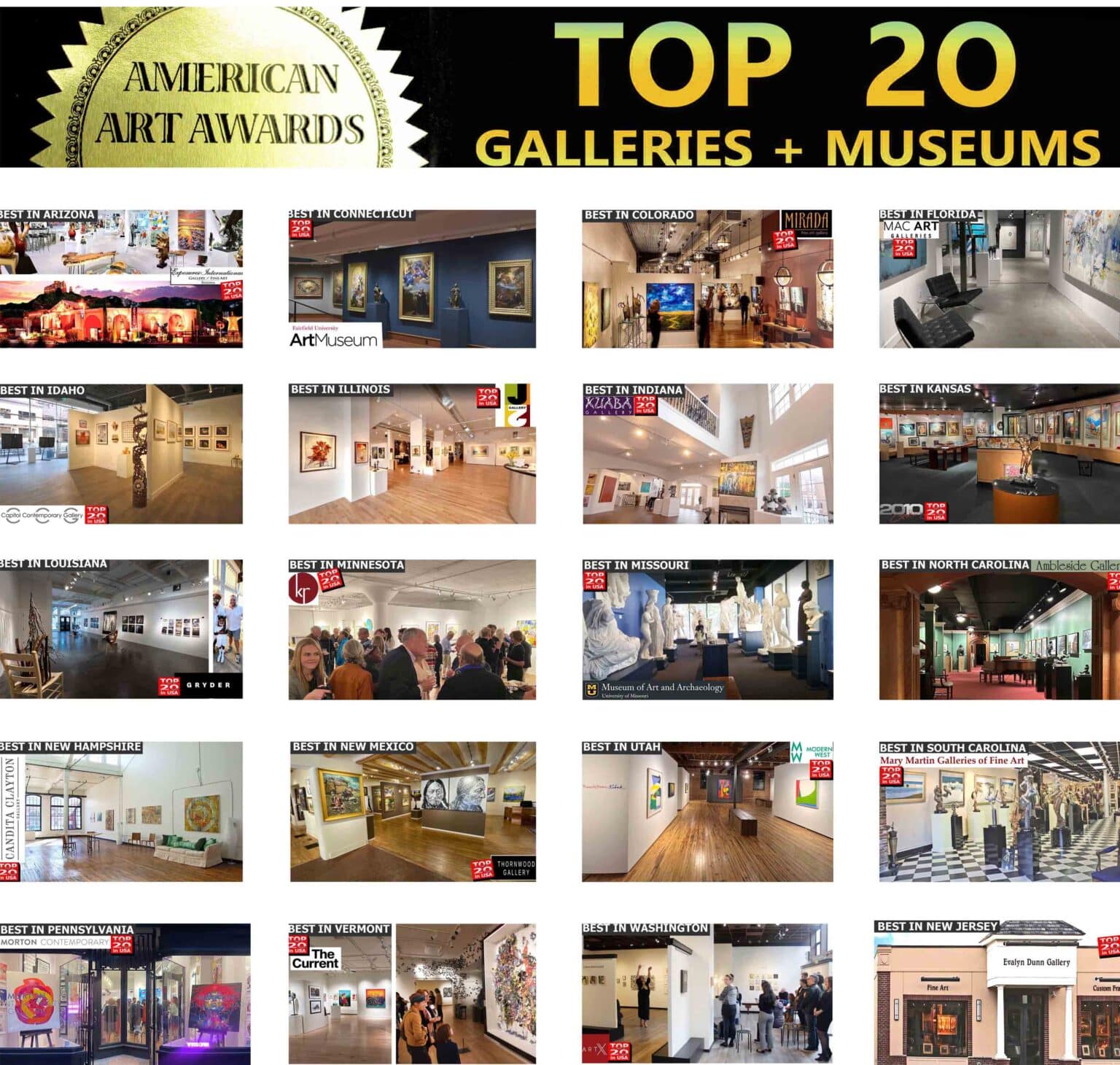 The 20 Best Galleries Museums In America 2024 - World Art Awards ...